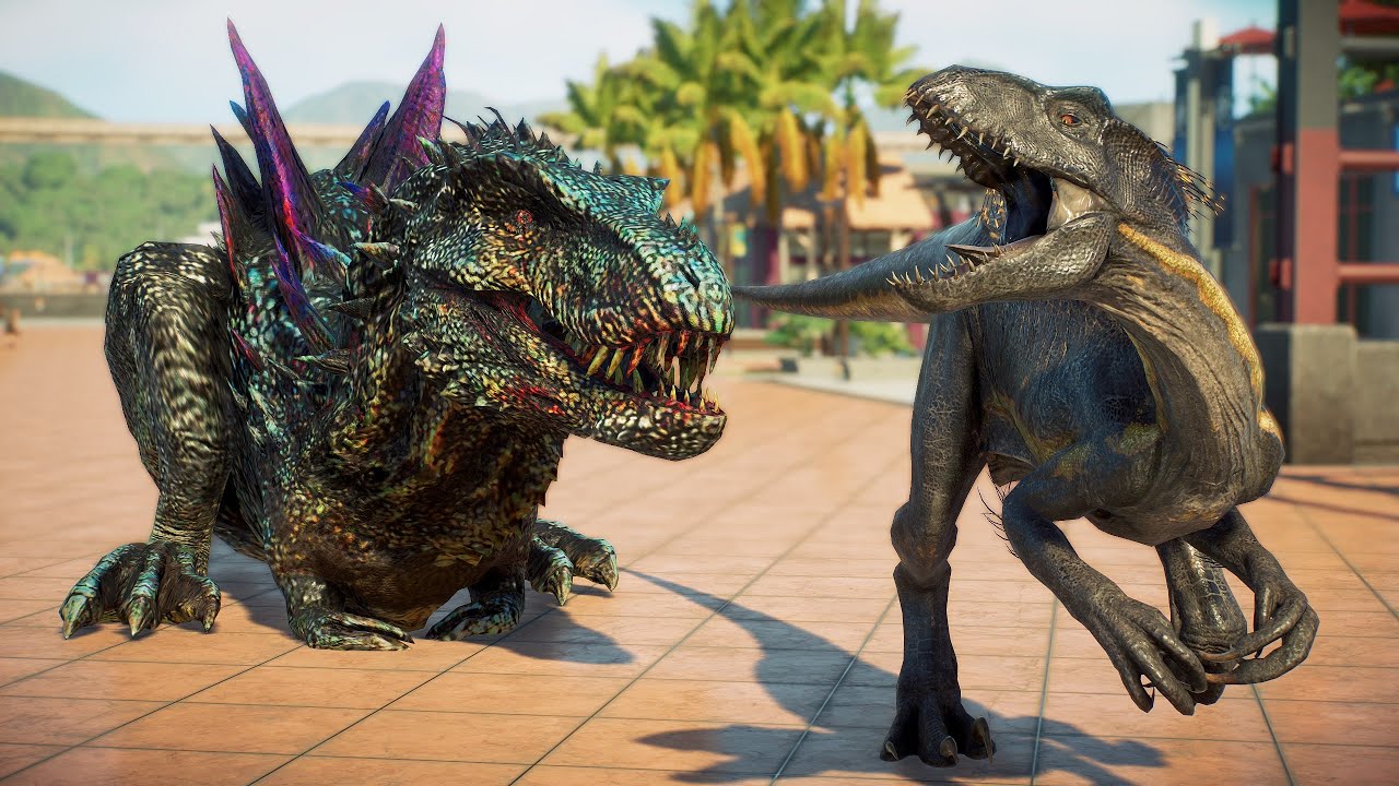 MORTEM REX vs INDOMINUS REX vs INDORAPTOR 🌍 Jurassic World Evolution 2 ...