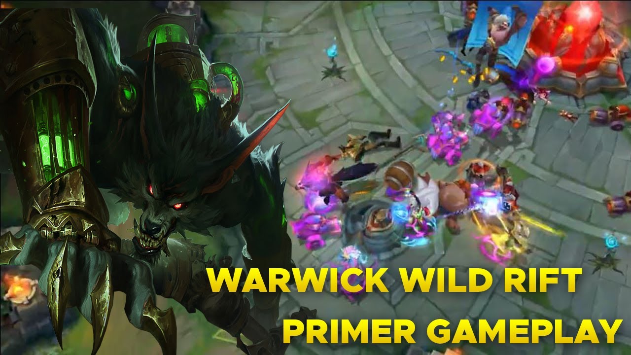WARWICK WILD RIFT PRIMER GAMEPLAY Y HABILIDADES,LLEGARA MUY FUERTE ...
