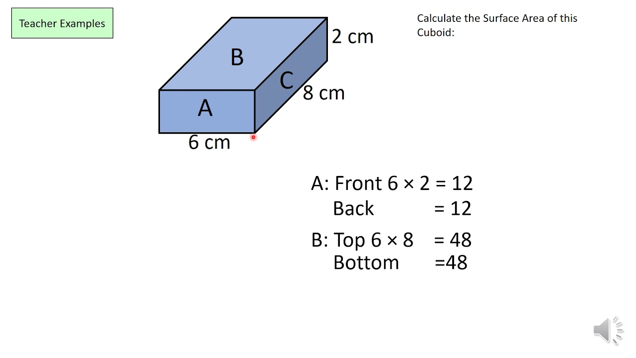 Homework - Surface Area of a Cuboid - YouTube