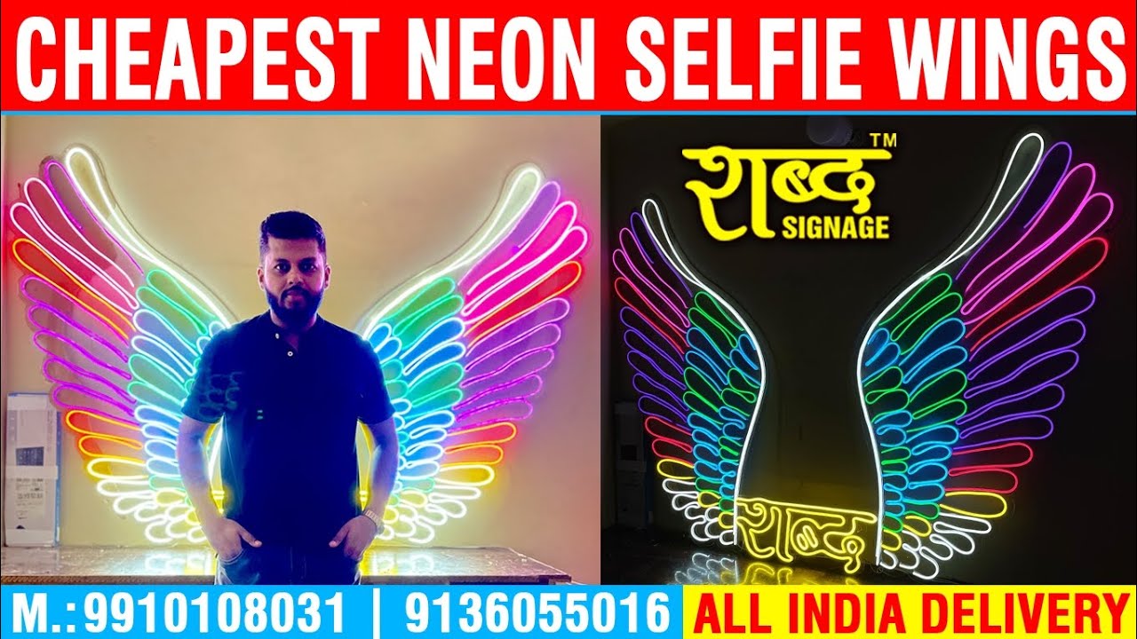 Cheapest Neon Selfie Wings with 1 year warranty at a very low cost # ...