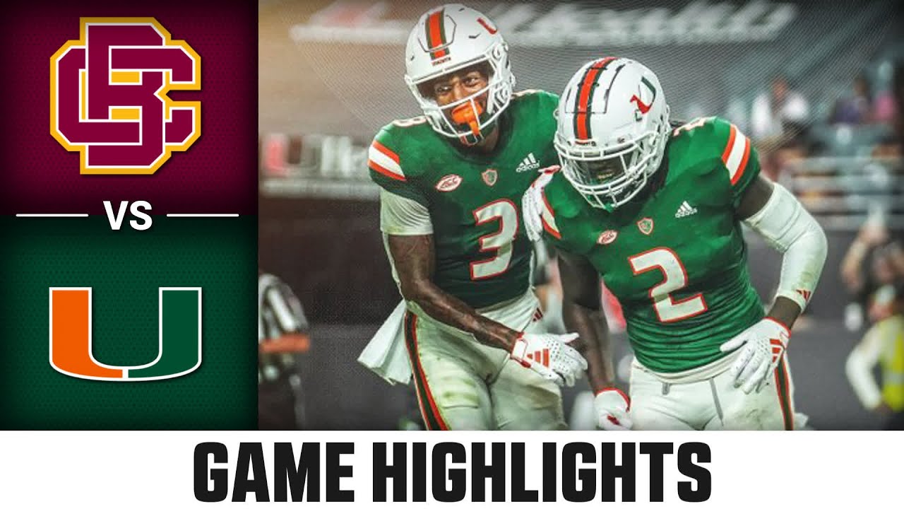 Bethune-Cookman vs. Miami Game Highlights | 2023 ACC Football - YouTube
