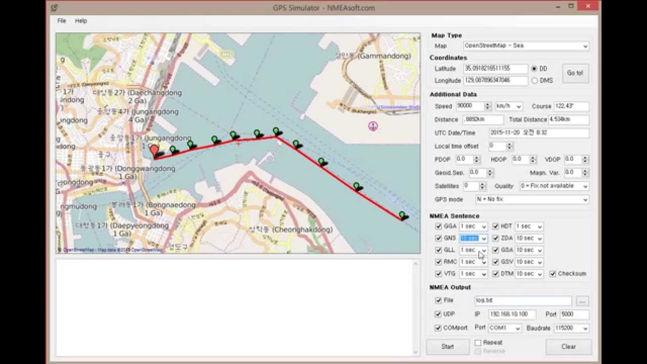 gps simulator - YouTube