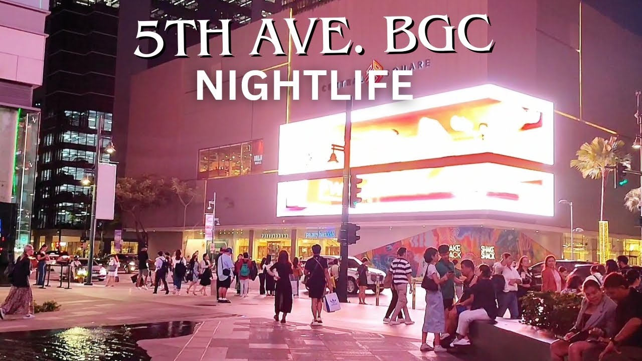 Night Scene 5th Avenue BGC | 3D LED Billboards - YouTube