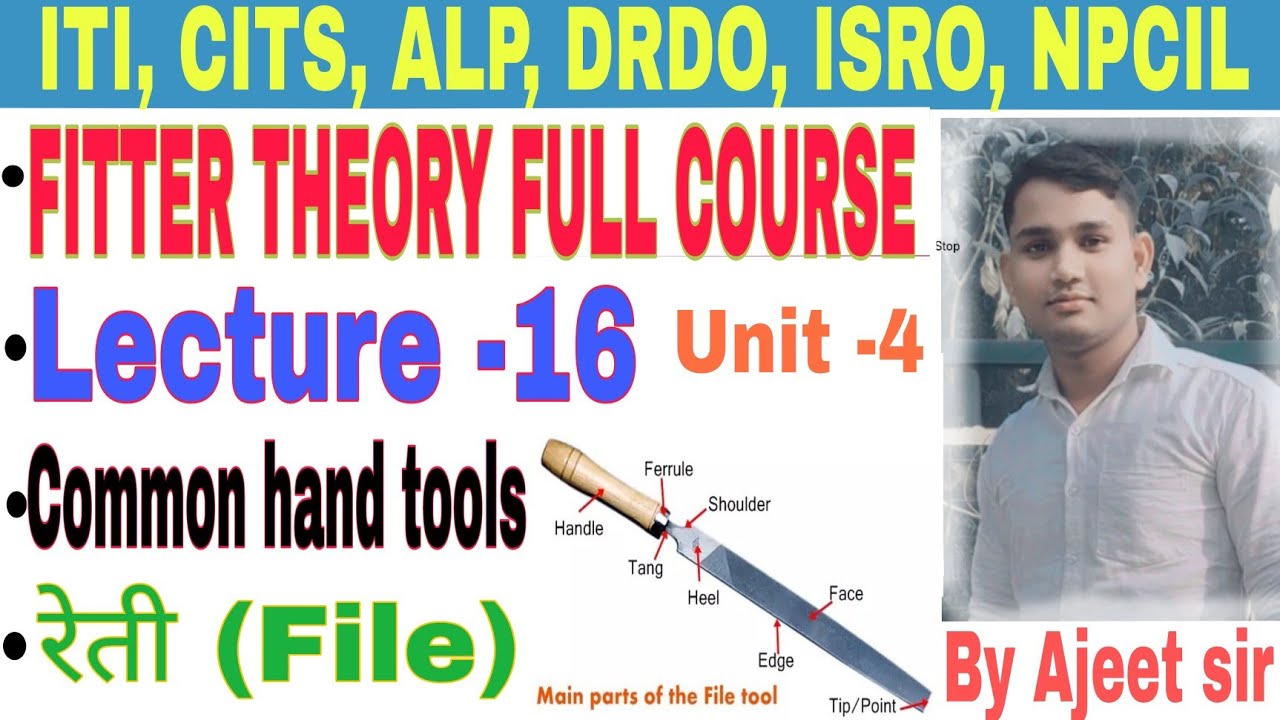 Class -16 | File | fitter theory full course | रेती | type | use ...