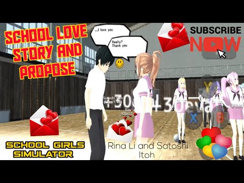 School Love Story and Propose || Rina Li and Satoshi Itoh || School ...