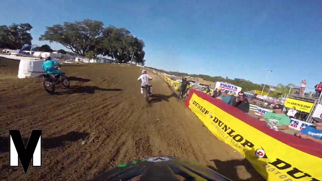 Trevin Nelson - 125 singing : Schoolboy 1 MiniOs SX Heat Race - YouTube
