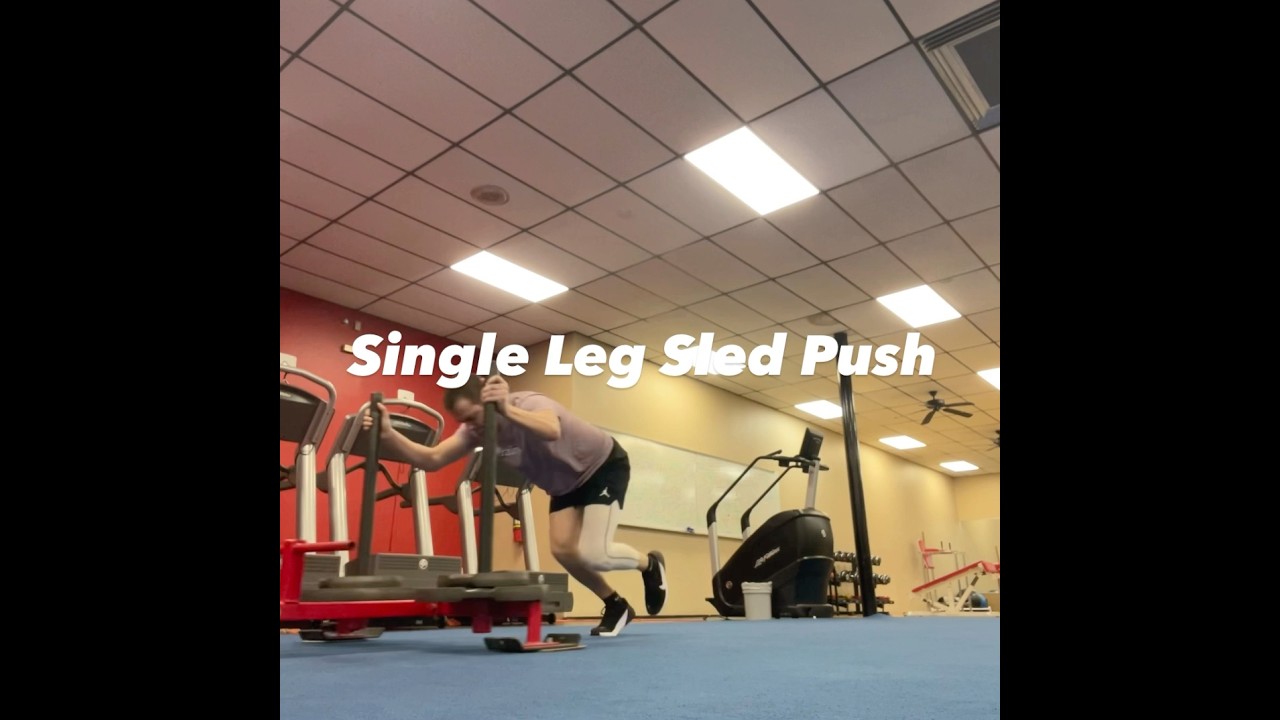 Single Leg Sled Push #trainlikethepros - YouTube