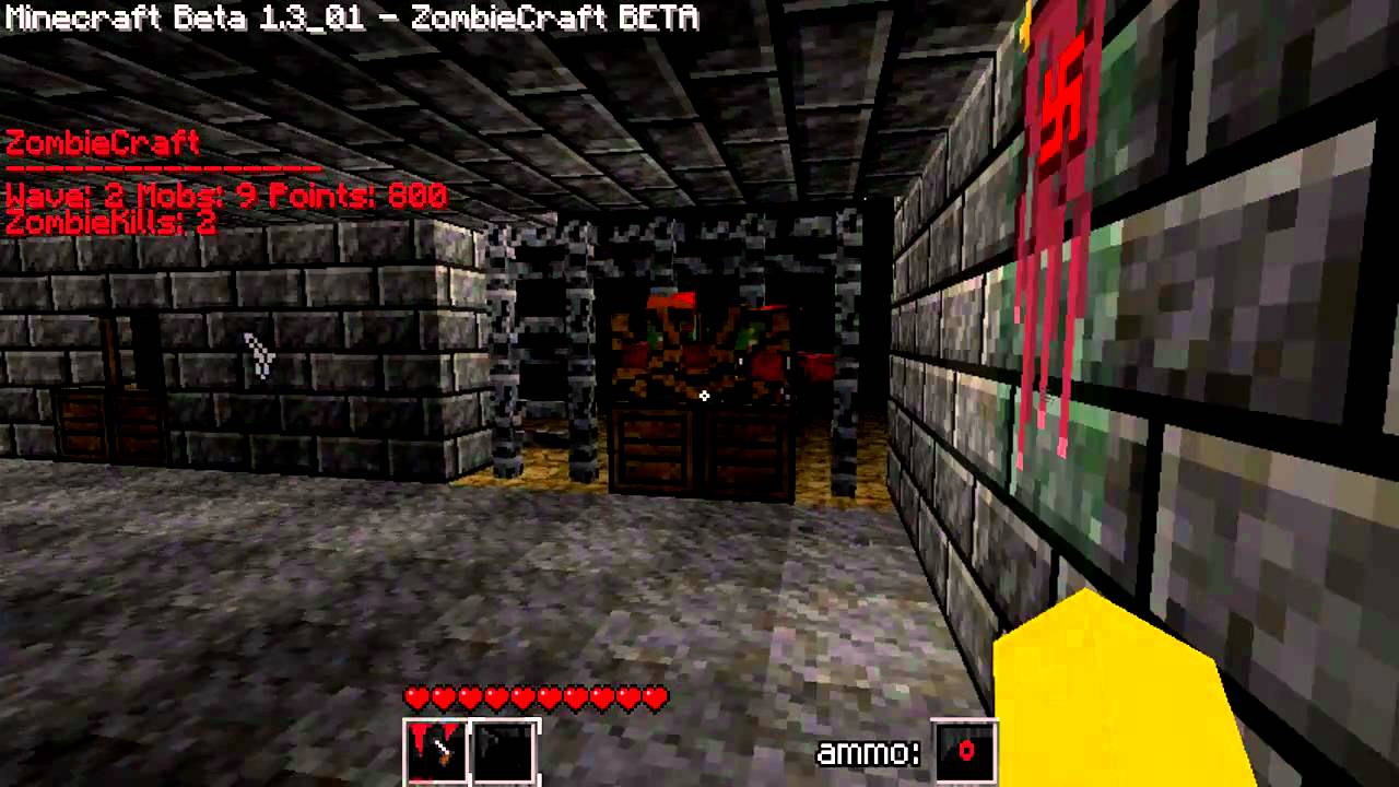 Minecraft Beta Mods- ZOMBIECRAFT pt. 1 - YouTube