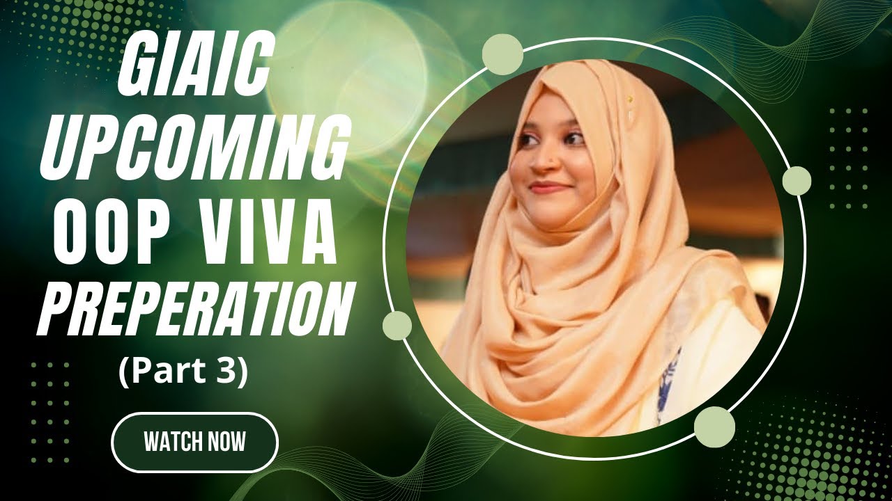 OOP VIVA PYTHON PART 3 | GIAIC UPCOMING EXAM PREPARATION | OOP and its ...