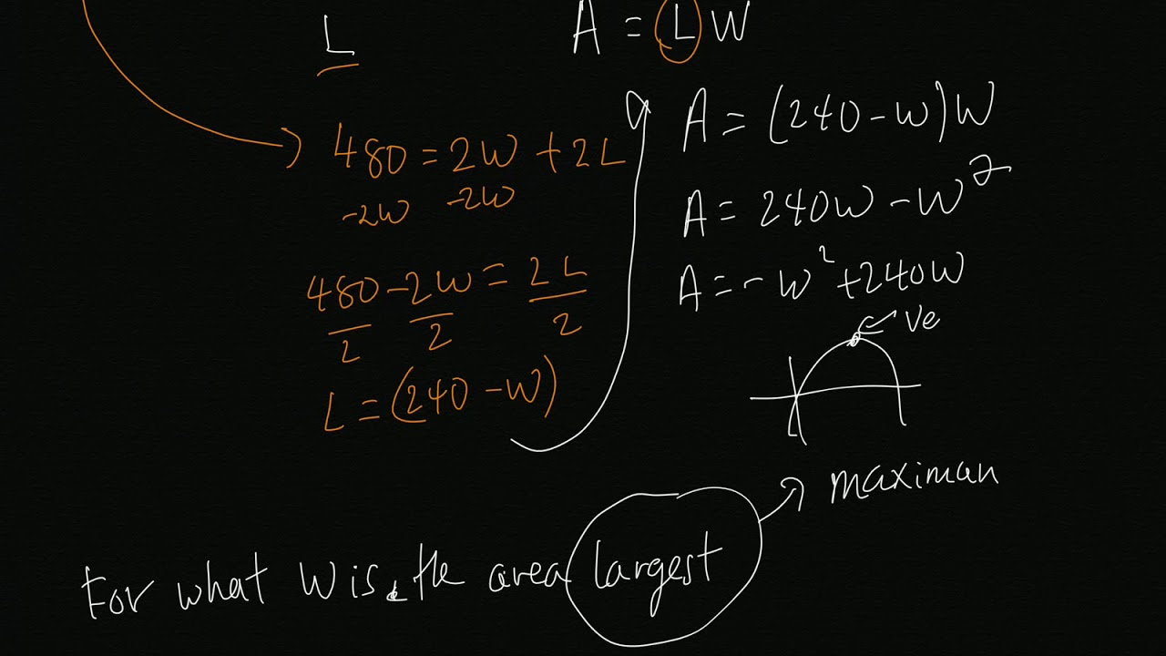 Maximum Area questions HW 6 number 8 and 9 - YouTube