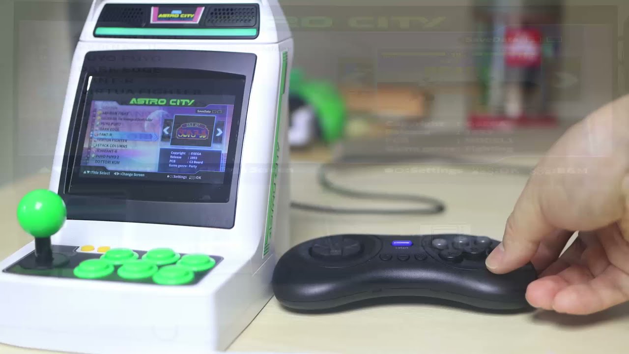 Sega astro city mini compatible controller - YouTube