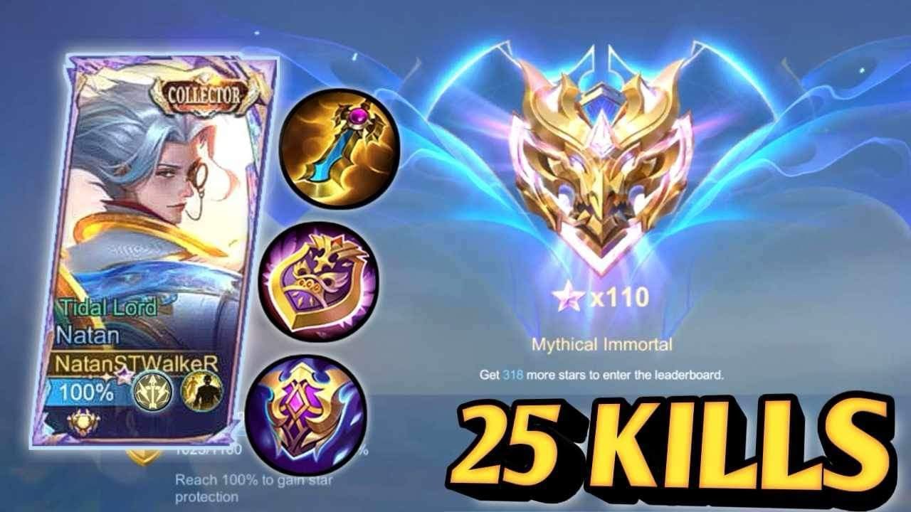 GOT 25 KILLS IN MYTHICAL IMMORTAL USING DIFFERENT DEFENSE ITEMS | MLBB ...