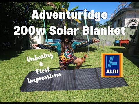 Aldi Adventuridge 200W solar blanket unboxing and review - YouTube