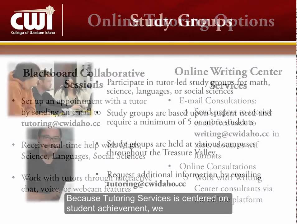 CWI Tutoring Services Your Path to Success - YouTube