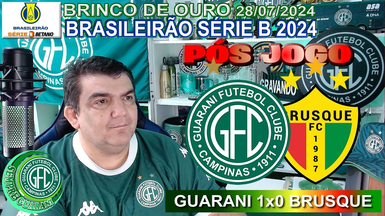 Pós Jogo Guarani 1x0 Brusque 28/07/2024 - YouTube