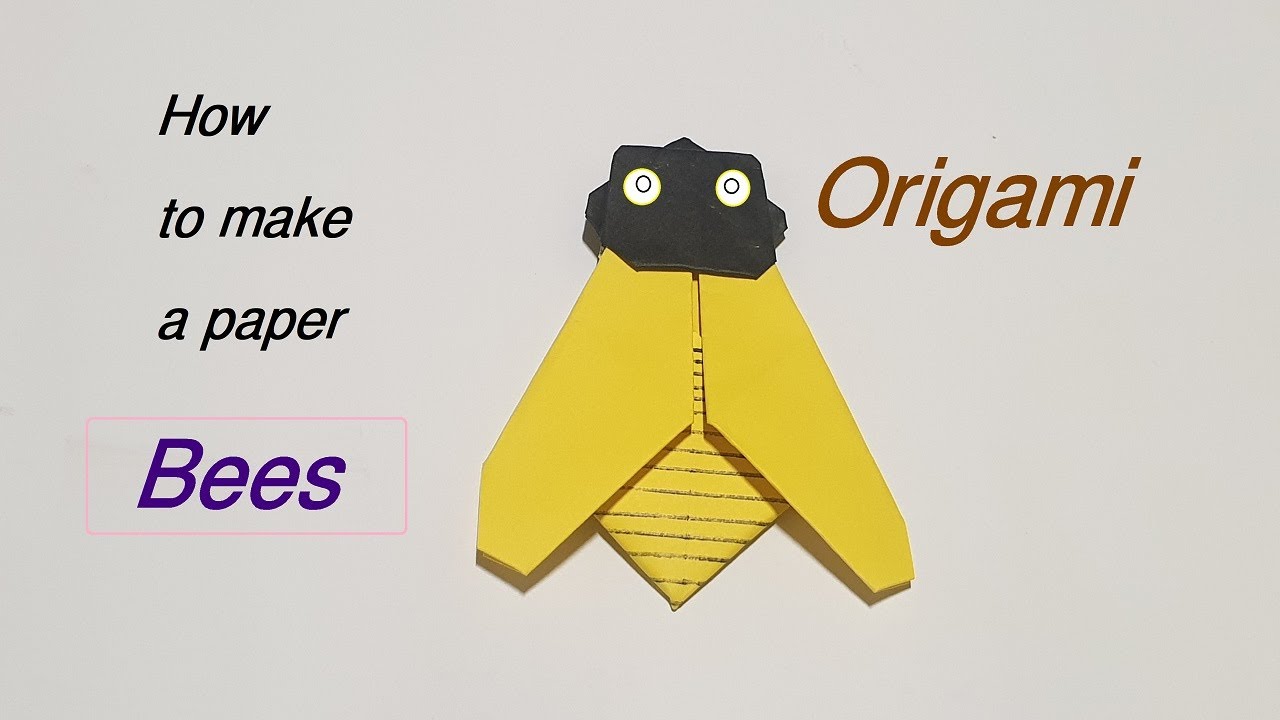 how to make a paper Bees,Origami - YouTube