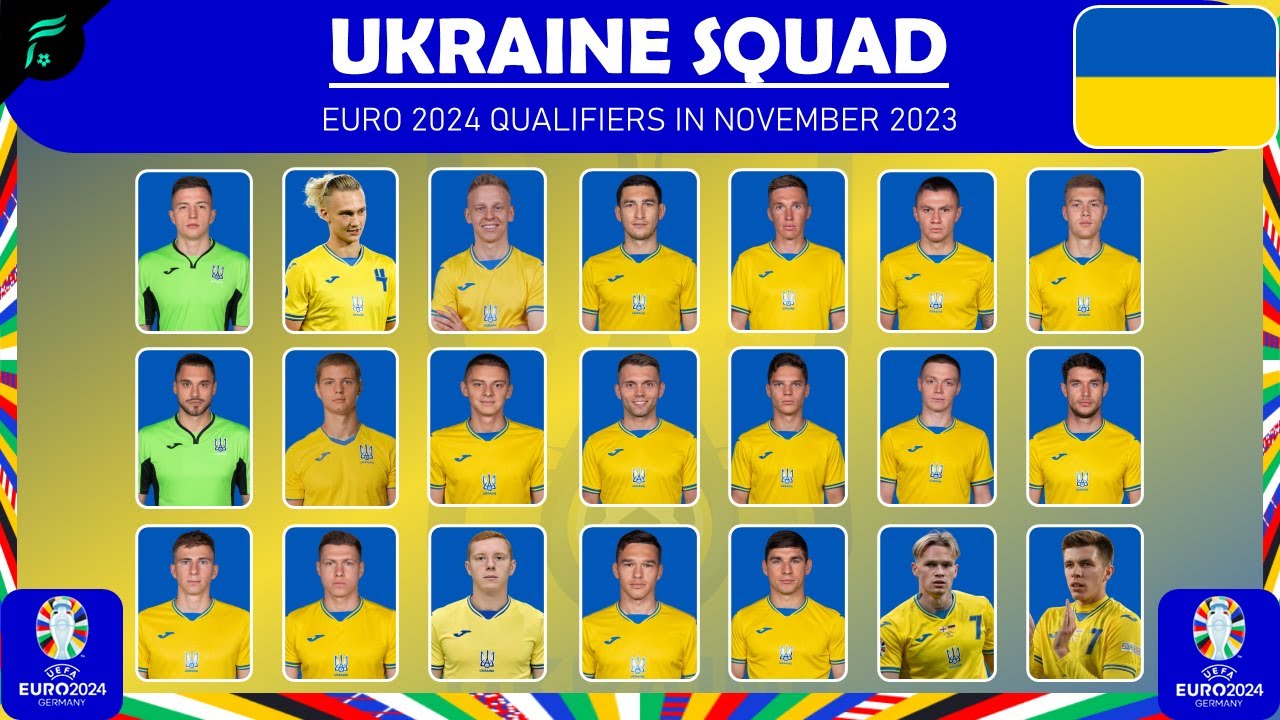 🟡🔵 UKRAINE 🇺🇦 SQUAD for EURO 2024 Qualifiers in November 2023 | FAN ...