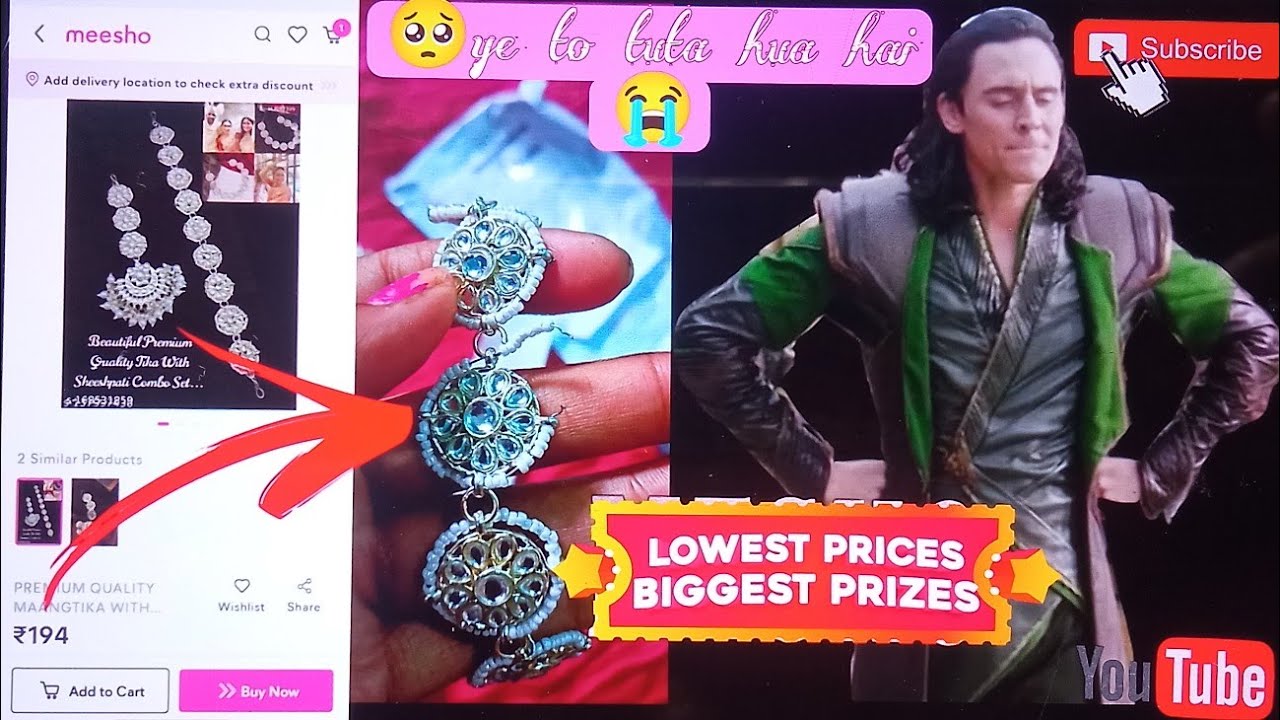 😬(mathapati) meesho product review rs. 194 || trending jewellery ...