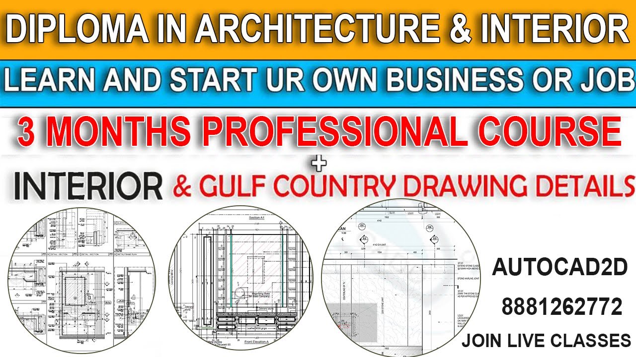 AUTOCAD DIPLOMA IN ARCHITECTURE & INTERIOR PROFESSIONAL COURSE-#viral # ...