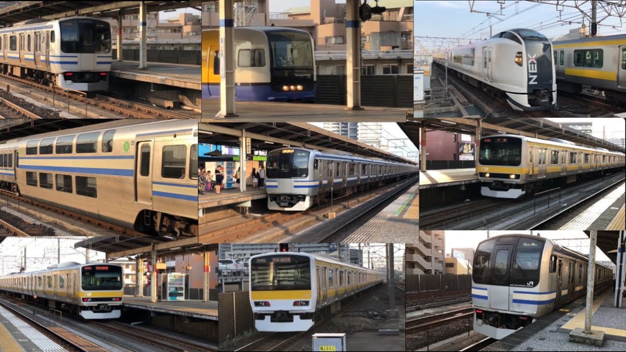 【響くvvvf！】稲毛駅にてE217系 E231系0番台 E231系500番台 E257系 E259系 255系 - YouTube