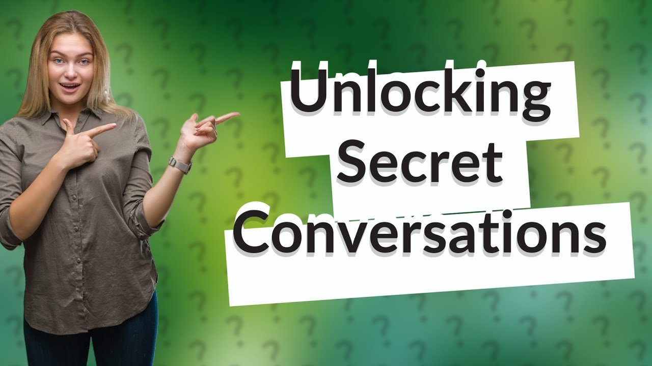 How do I find an encrypted secret conversation on Messenger? - YouTube