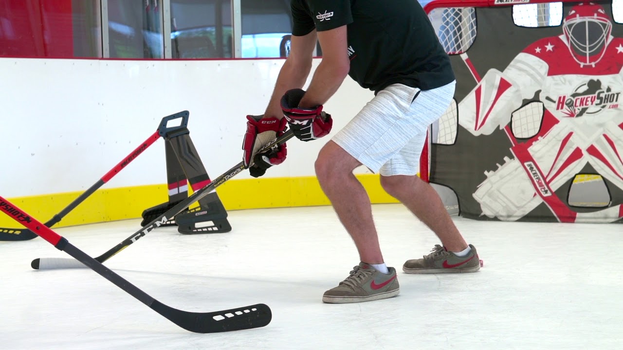 Hockey Star Coach Jeremy Drives Wide and Protects Puck - YouTube