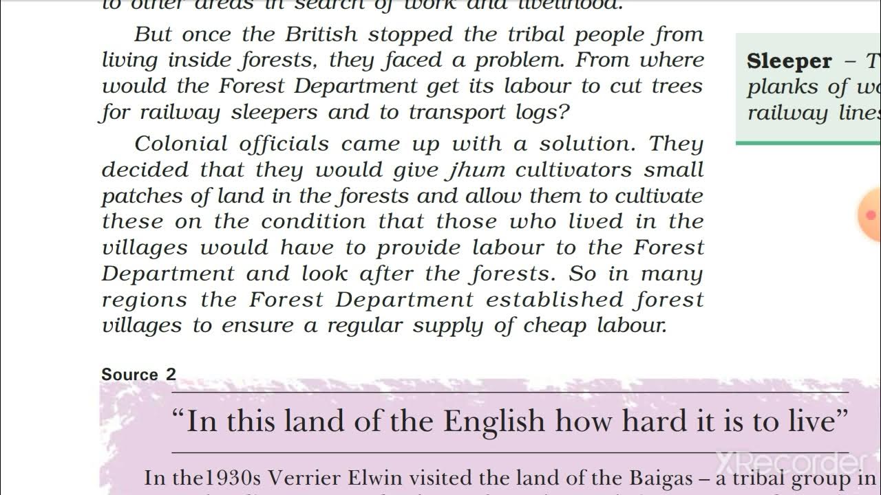 Forest laws and their Impacts | Ch-4 | Class 8 | History | English ...