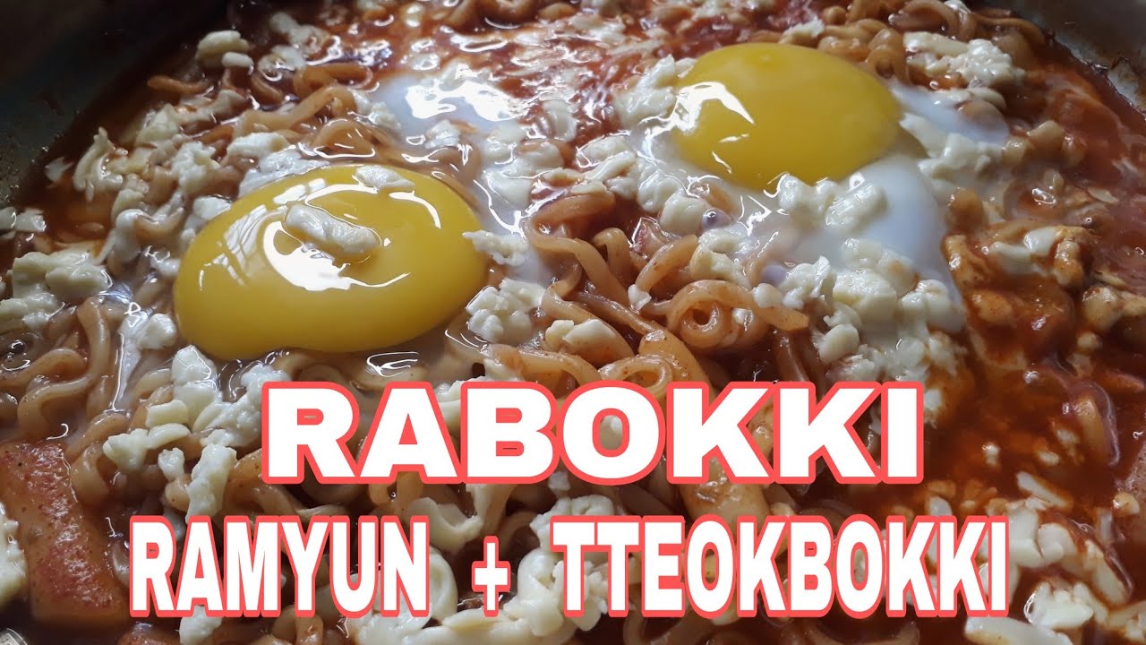 RABOKKI (Ramyun(Kimchi) + Tteokbokki) | MUKBANG | MJ POLE ♡ - YouTube