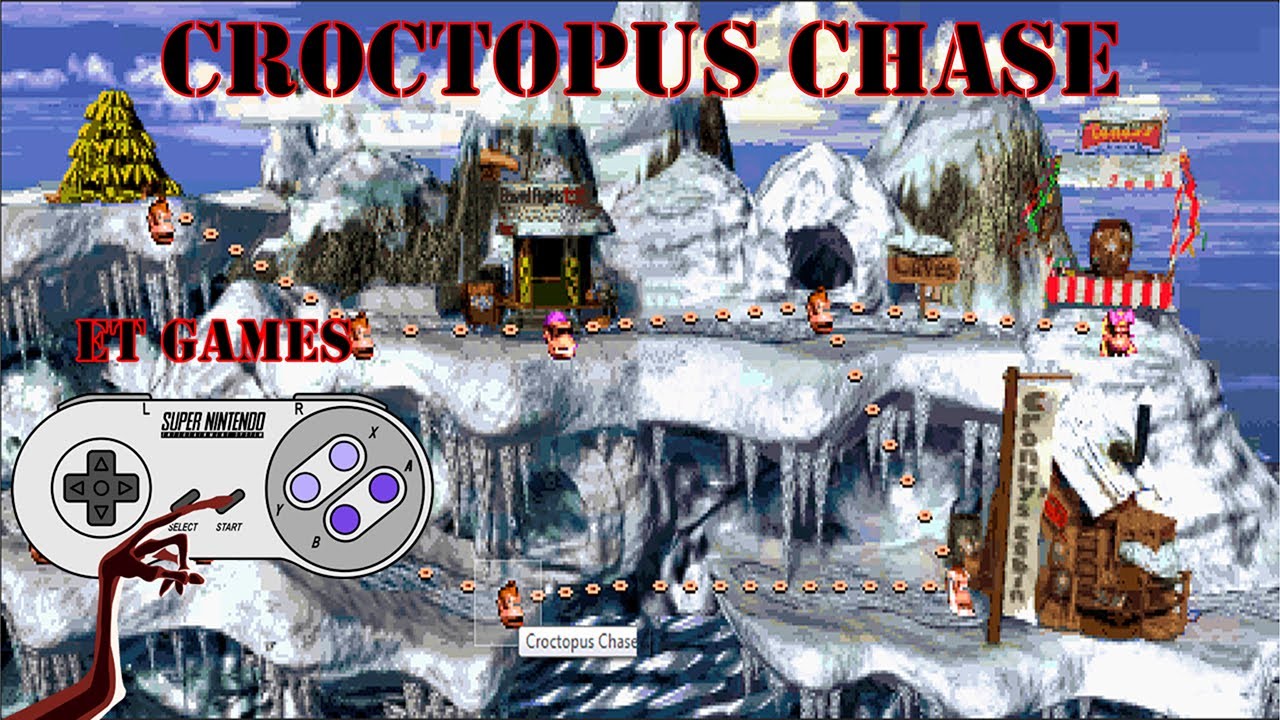 Donkey Kong Country 101% - Croctopus Chase - COMPLETE MAPS WITH ALL ...