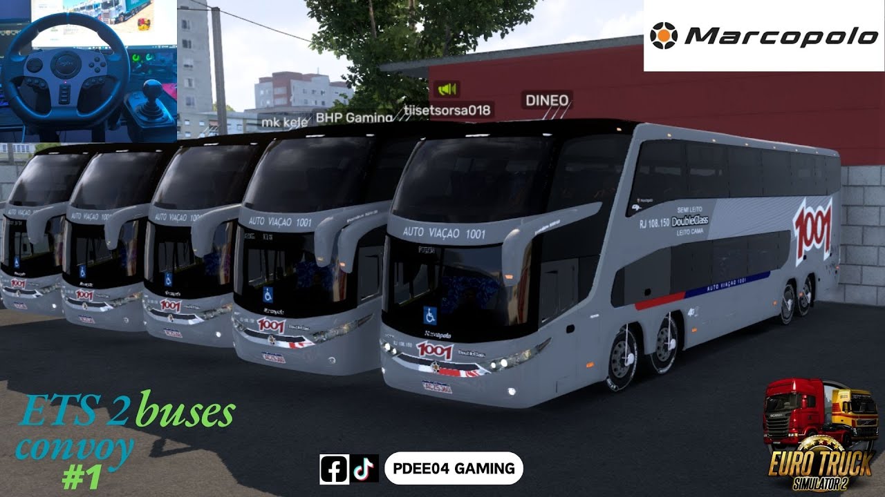 Bus Convoy #p1 - [1.53] - [Euro Truck Simulator 2] - Mapa Ceibo - YouTube