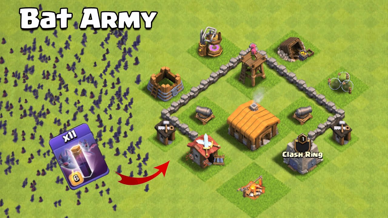 Bat Army vs Every Town Hall - Clash of Clans - YouTube