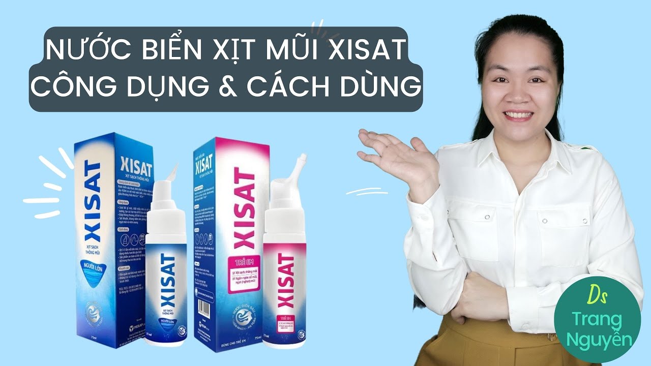 Cách sử dụng thuốc xịt mũi Xisat hồng Nước muối biển sâu - YouTube