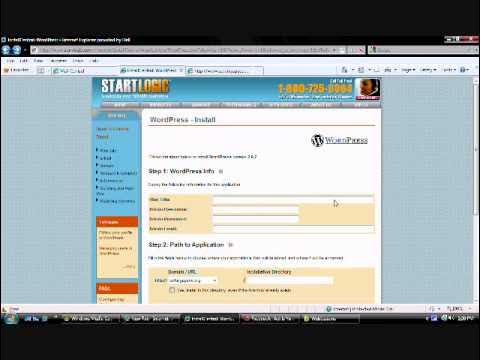 One Click Wordpress Installation at StartLogic - YouTube