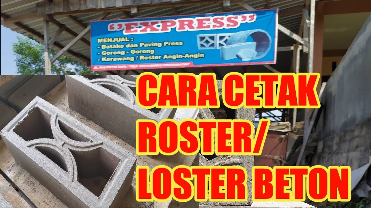 CARA CETAK ROSTER ATAU LOSTER BETON - YouTube