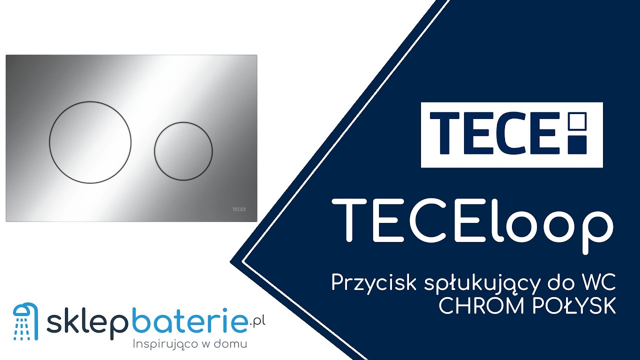 Przycisk spłukujący do WC Tece Loop Chrom połysk 9240921 / 9.240.921 -SklepBaterie.pl - YouTube
