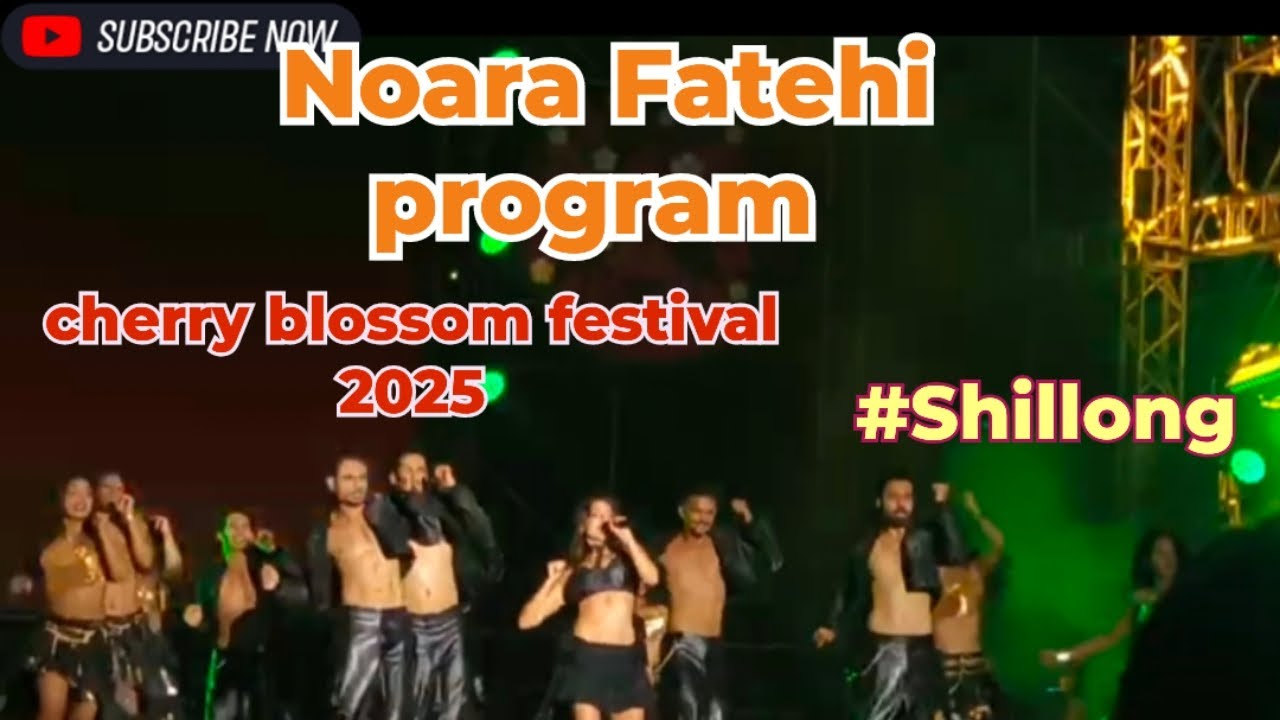 noara fatehi in Shillong/cherry blossom festival shillong 2025 #dance # ...