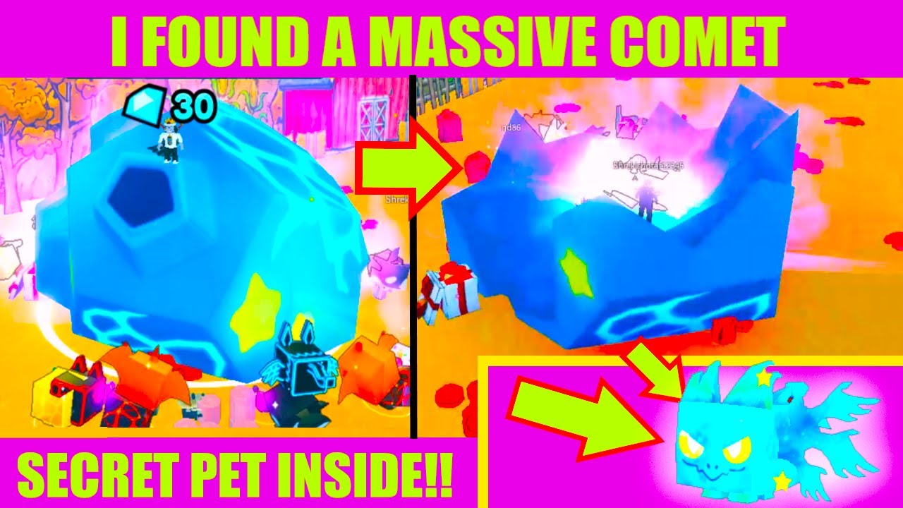 I FOUND THE MASSIVE COMET!! PET SIM X (Roblox) - YouTube