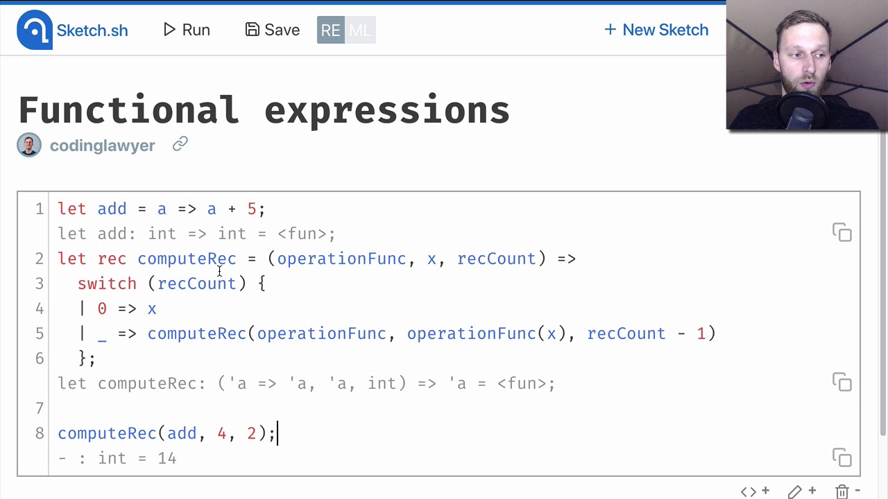 Learn ReasonML | 04-Higher-order functions | 02-First class functions - YouTube