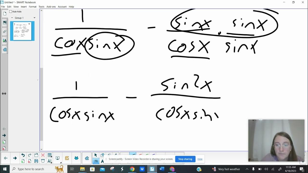Simplifying Using Trig Identities - YouTube