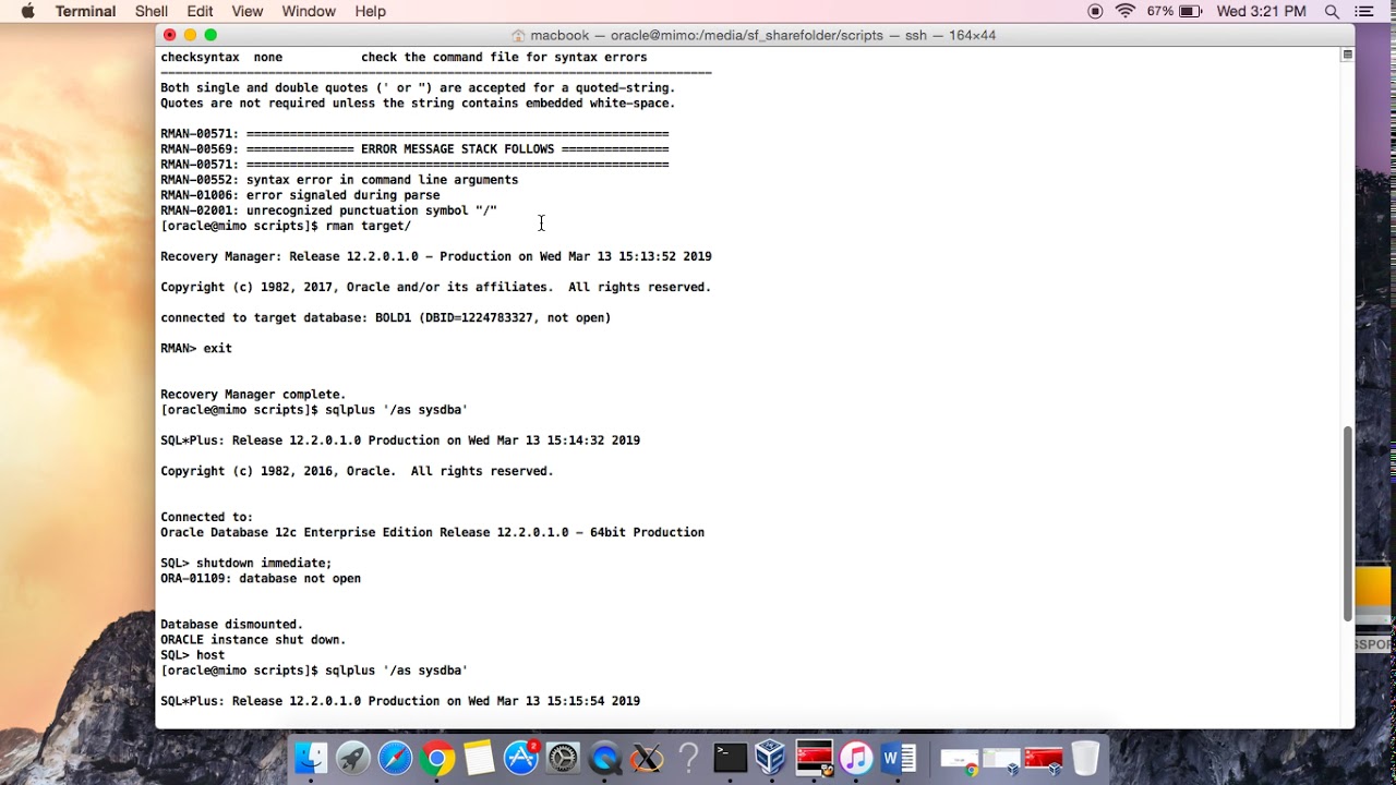 Hot And Cold Backup In Oracle Database 12c Youtube