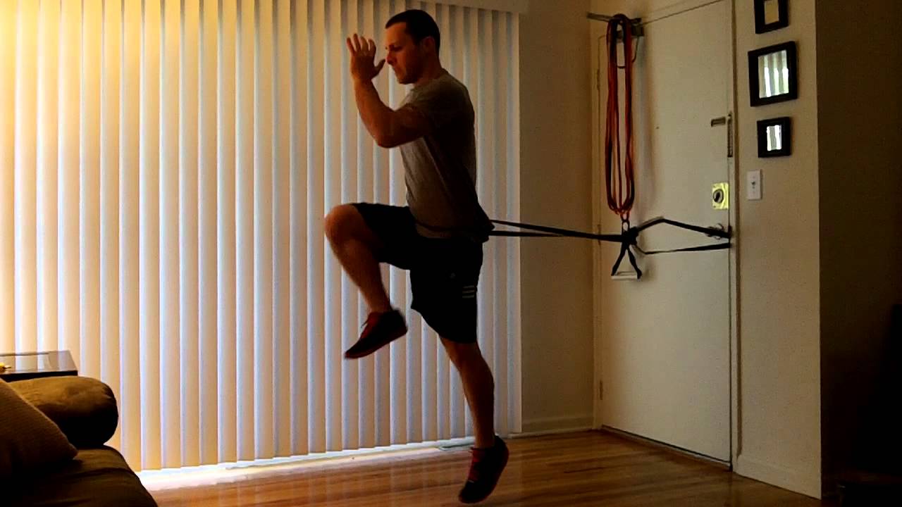 Resistance Band Training Power Skips - YouTube