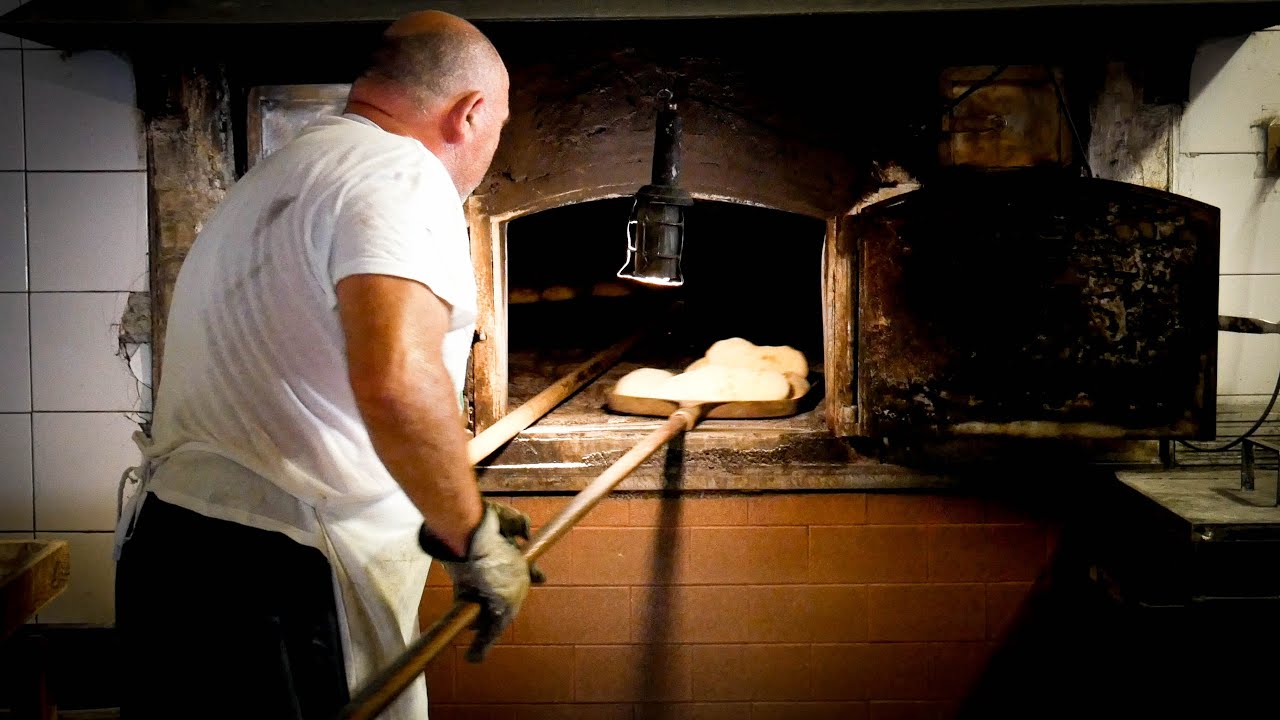 130-YEAR-OLD Antique Oven Baking Italian Bread in Sicily, Italy - YouTube