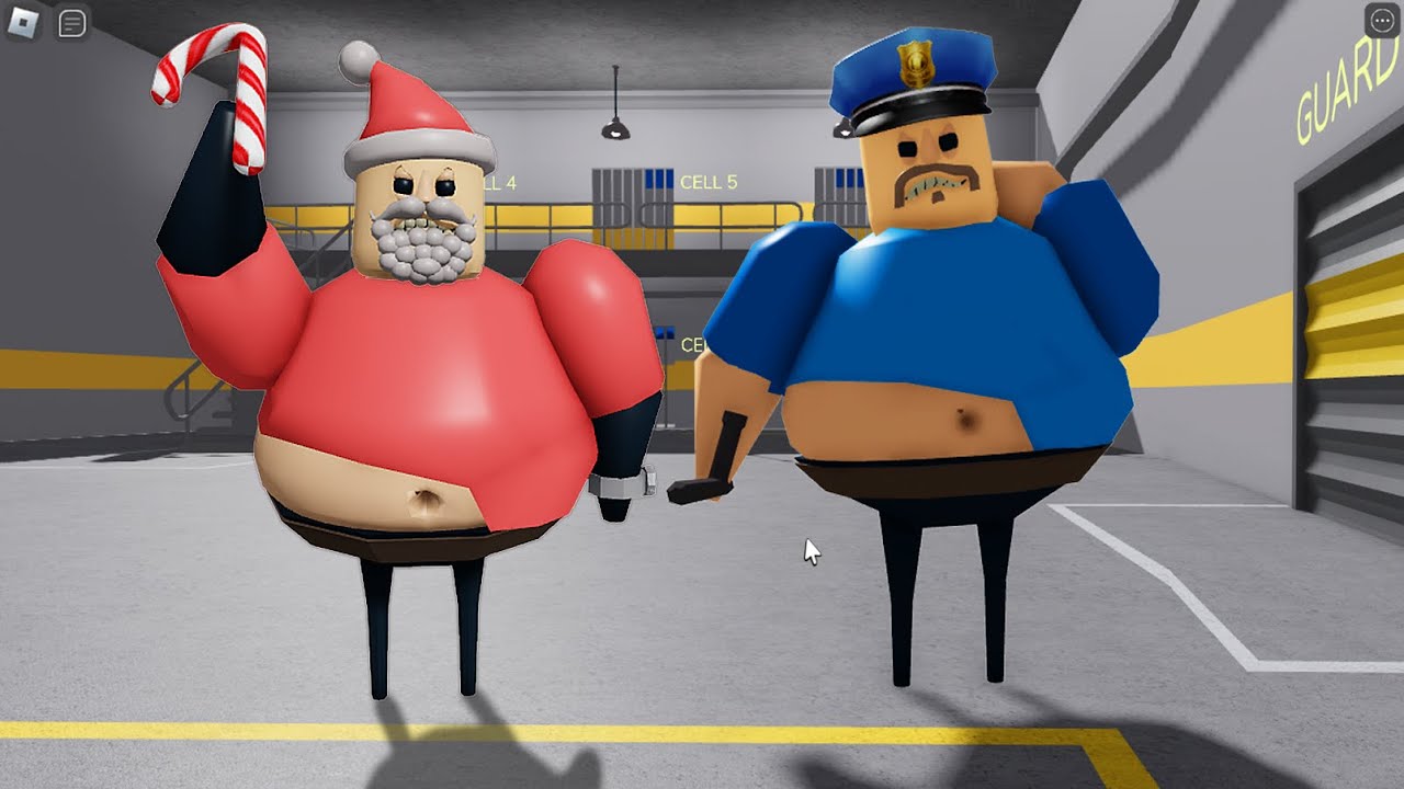 Escaping from a BARRY'S PRISON RUN! And BECAME a CHRISTMAS BARRY - YouTube