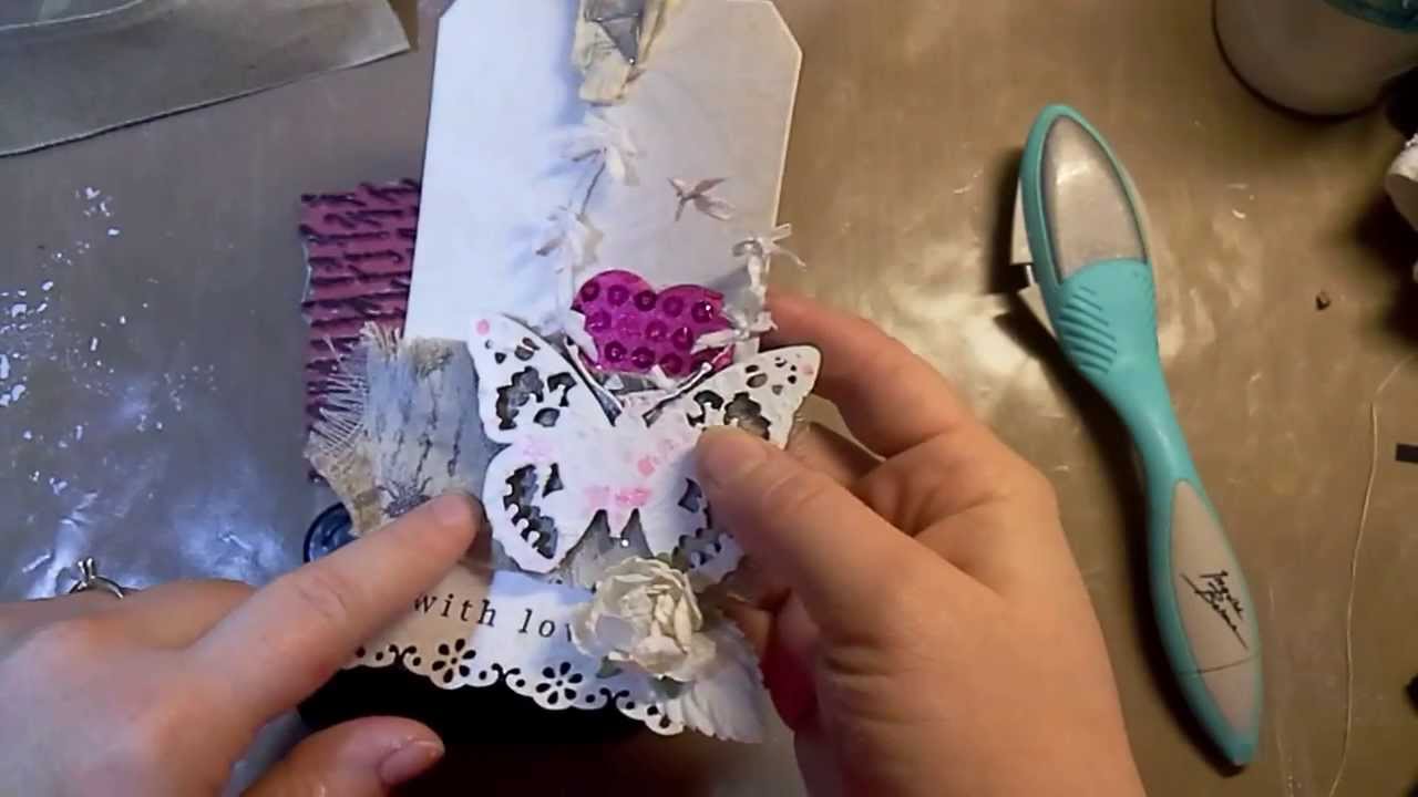 How To Stamp & Distress Ribbon - YouTube