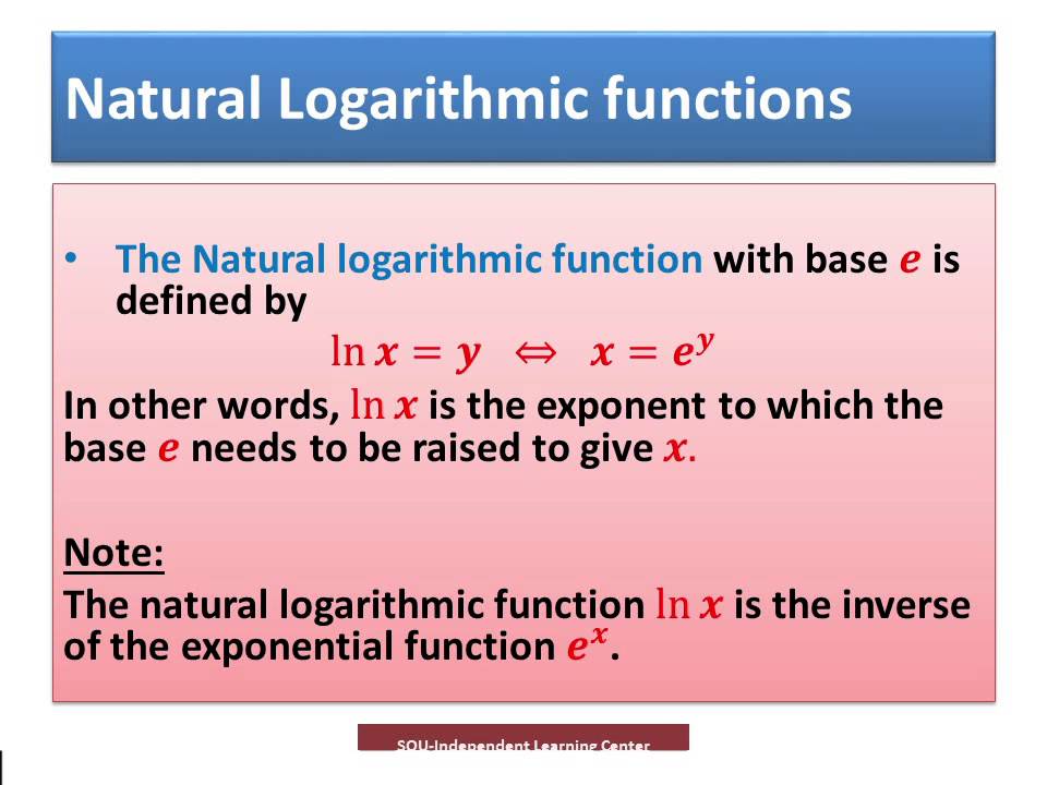 Logarithmic Functions - YouTube