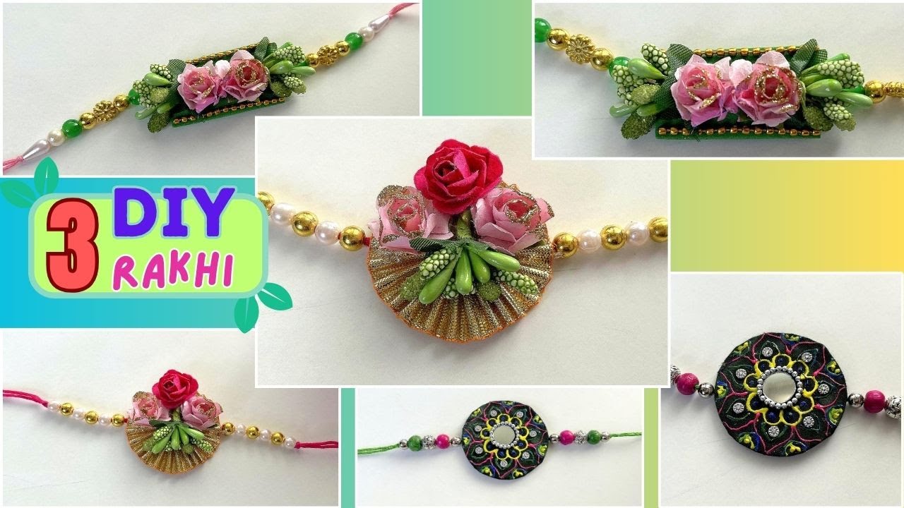 3 Very EASY & COOL Rakhi ideas | Rakhi making at Home |Beautiful ...