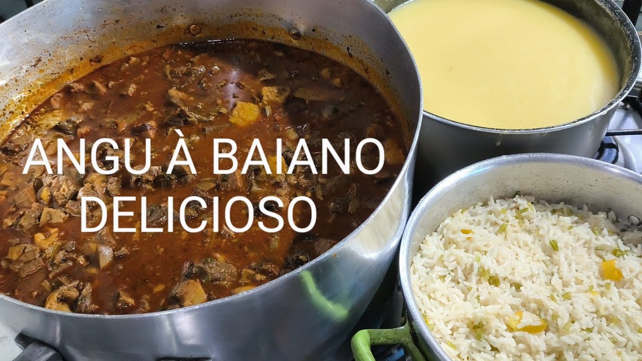 COMO FAZER ANGU, À BAIANO COMPLETO COM MIÚDO BOVINO - YouTube