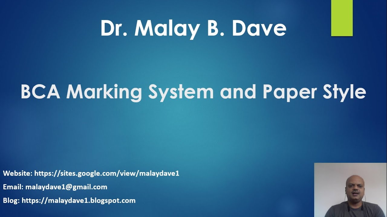 BCA Marking System and Paper Style - YouTube