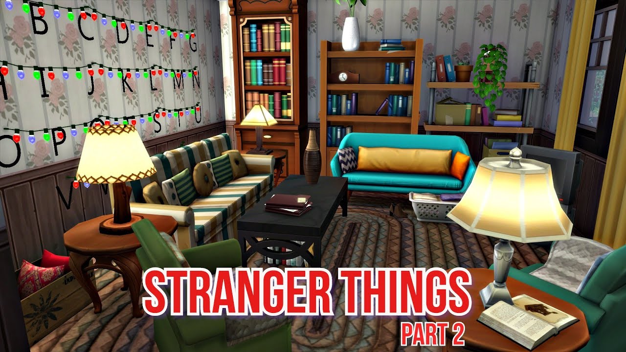 The Sims 4 | Speed Build - 'Inspired' Stranger Things Byers Living Room ...