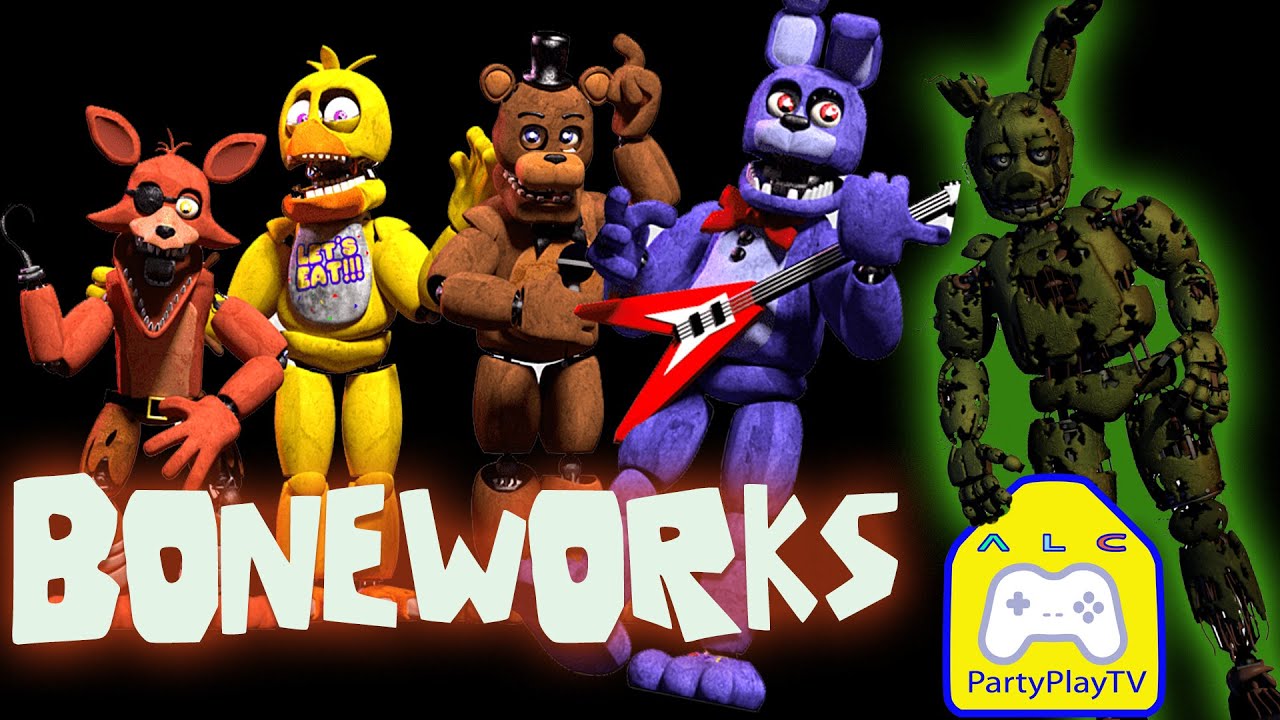 Boneworks Five nights at freddys multiple mods including spiderman web ...